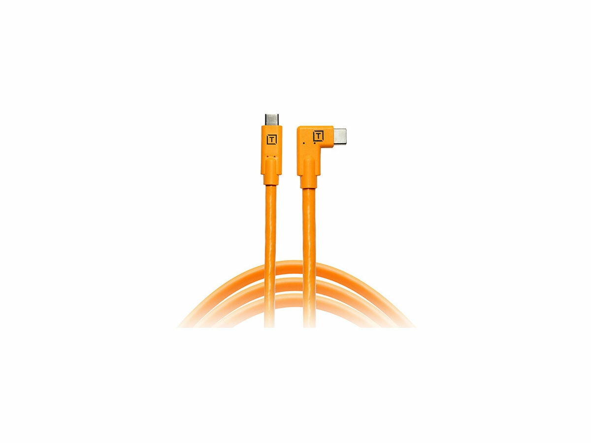 Tether Tools USB-C for USB-C 4,6 M ANGLED - ORANGE | Scandinavian Photo