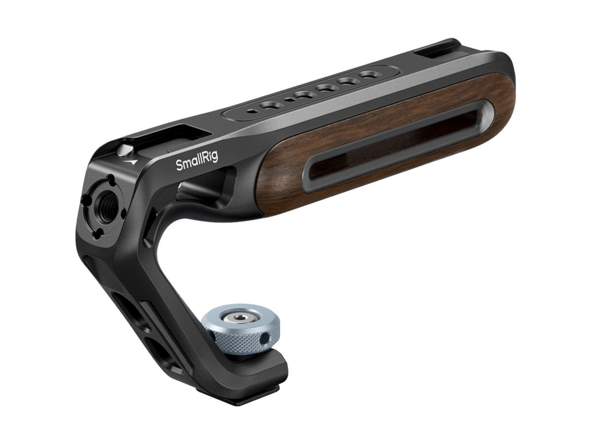 SmallRig 5250 Wooden Top Handle with Cold Shoe Mount | Scandinavian Photo
